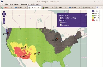 Web maps of renewable energy